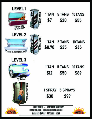 Miami Tanning » FREDRICTON