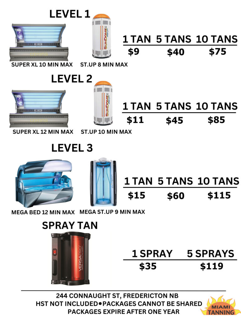 FREDERICTON – Miami Tanning